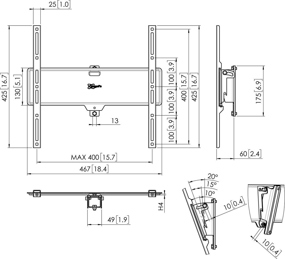 Vogel's Pro Adaptateur d'écran - Telion AG